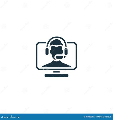 Virtual Assistant Icon Monochrome Simple Virtual Assistant Icon For