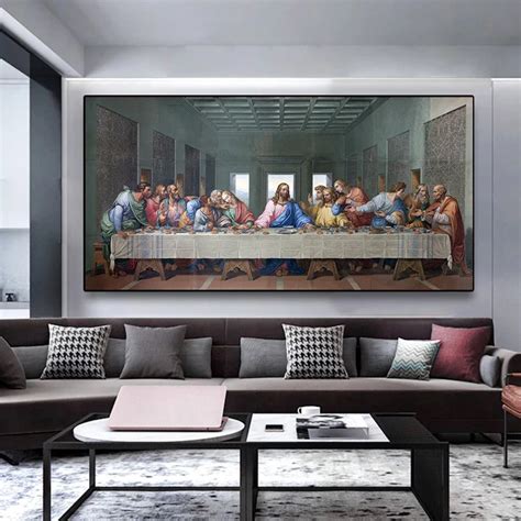 유명한 회화 예술 최후의 만찬 예수와 열두 제자 캔버스 회화 포스터 인쇄 벽 사진 홈 장식 Aliexpress