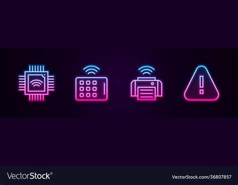 set line processor with microcircuits cpu vector image