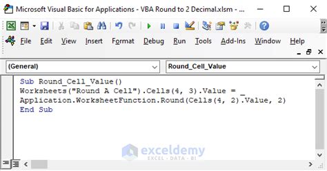 Excel VBA To Round To Decimal Places Methods ExcelDemy