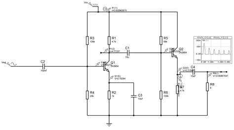 amplifier bjt 2 stage amp output problem electrical engineering