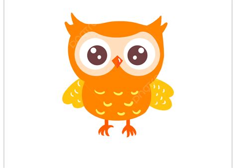 Búho Lindo De Dibujos Animados Naranja Png Búho Encantador Búho Cartón Png Y Psd Para