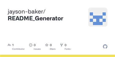 Github Jayson Bakerreadmegenerator
