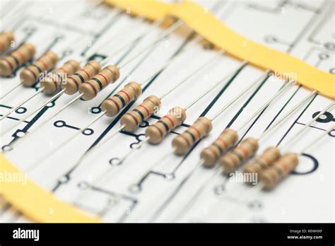 Electronic Resistors And Electronic PCB Stock Photo Alamy