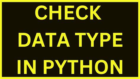 Checking The Type Of Data Python 4 You Lecture 44 Youtube