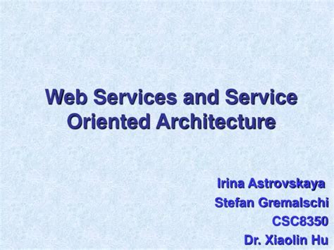 ppt web services and service oriented architecture powerpoint