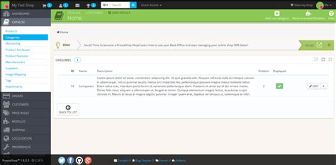 Adding A Category In Prestashop 16 Inmotion Hosting