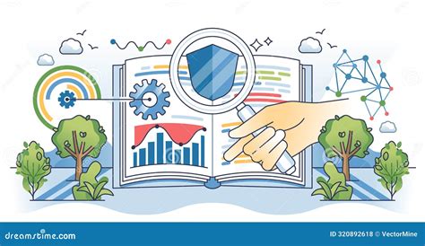 Data Governance Framework For Information Protection Outline Hands Concept Stock Vector
