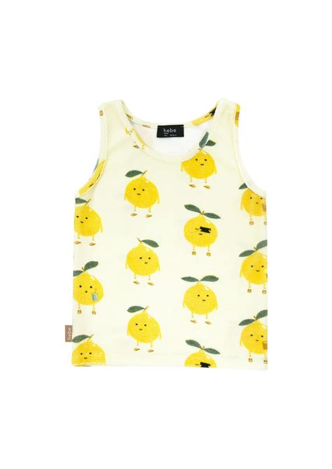 Top Terry Loop With Lemons Print Hebe