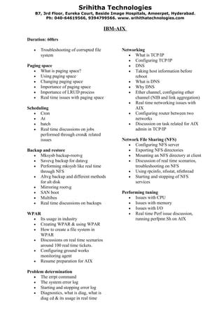 IBM AIX Classroom Training DOC