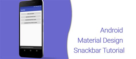 Android Material Design Snackbar Tutorial Android Tutorials Hub