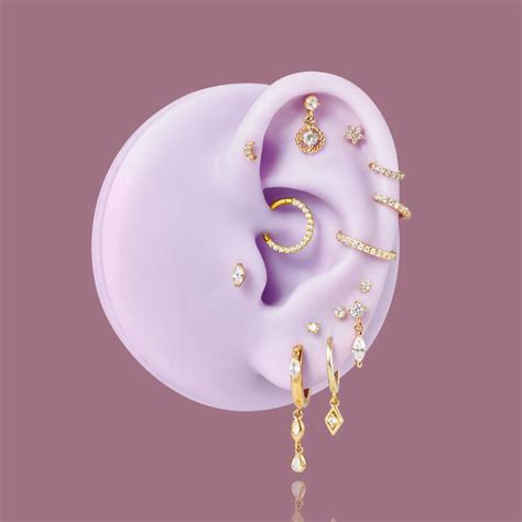 How To Stack Ear Piercings Ericajewels