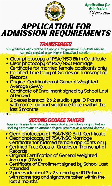 Bsu Opens Application For Admission For 1st Sem Sy 2025 2026 Benguet