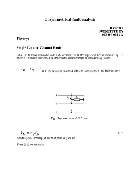Unsymmetrical Fault Analysis Pdf Electrical Impedance Electrical