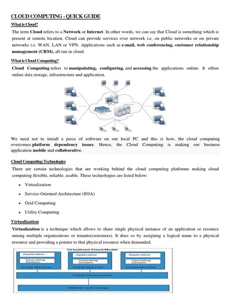 Cloud Computing Quick Guide Pdf Cloud Computing Platform As A Service