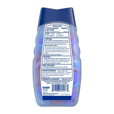 Tums Extra Strength 750 Assorted Berries Chewable Tablets 140 Ct