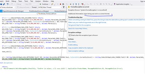 C Input String Was Not In A Correct Format From Decimal To String