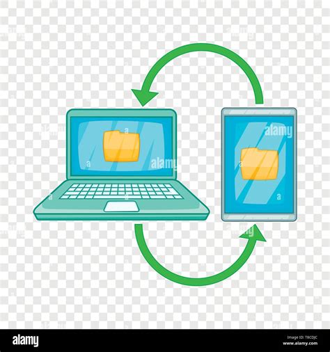 Mobile Data Synchronization Icon Cartoon Style Stock Vector Image And Art Alamy