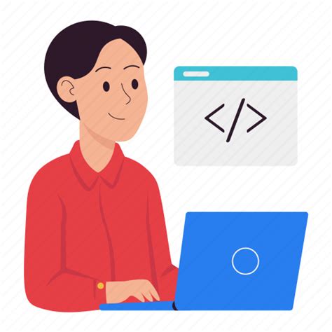 Developer Working Laptop Coding Programmer Web Development