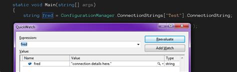 C Connectionstrings Does Not Exist In The Current Context Error