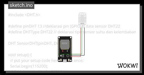 Sensor DHT - Wokwi ESP32, STM32, Arduino Simulator
