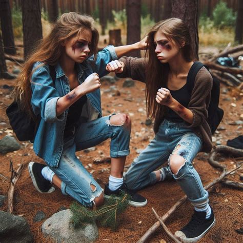 Girls Fight In The Woods 3 By Joninwi On Deviantart
