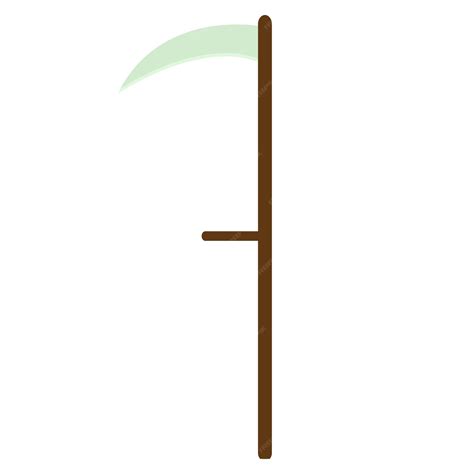 Premium Vector Grass Scythe Icon Garden Tool Vector Flat Illustration