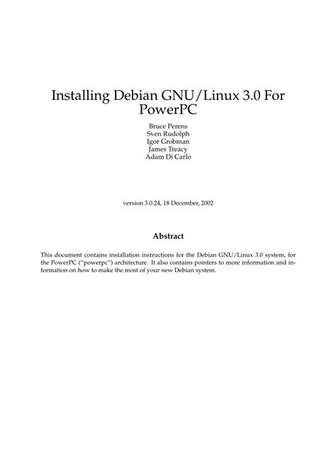 pdf installing debian gnu linux 3 0 for powerpc