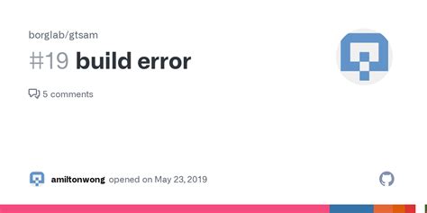 Build Error · Issue 19 · Borglabgtsam · Github