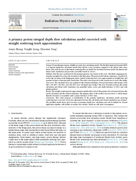 a primary proton integral depth dose calculation model corrected with