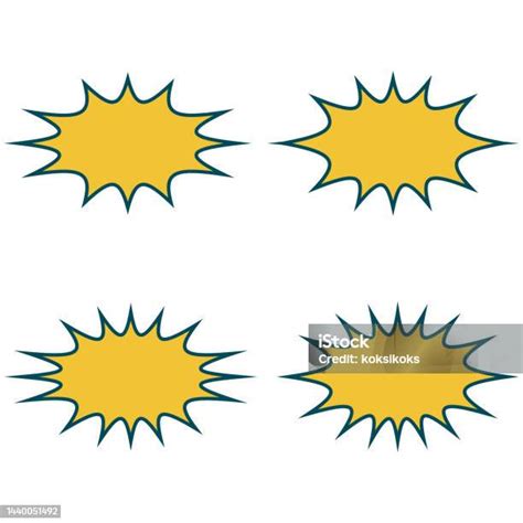 Bang Burst Bubble Ledakan Balon Spanduk Komik Awan Obrolan Kartun