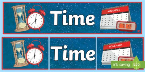 Time Display Banner Time Classroom Display Teacher Made