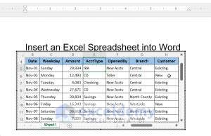 How to Insert an Excel Spreadsheet into Word (4 Easy Methods)