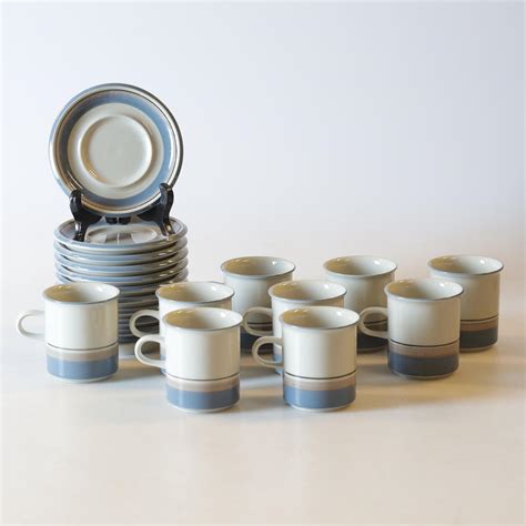 Ulla ProcopÉleivo Inkeri Coffee Cups With Saucers 20 Pieces Ceramic Uhtua” Arabia 20th