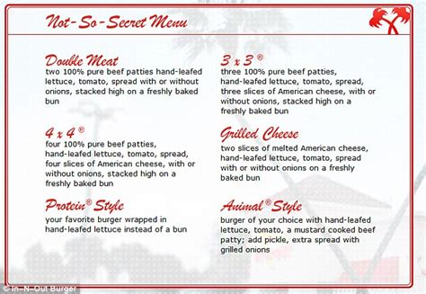 In N Out Burger Secret Menu In N Out Animal Style Fries From Secret