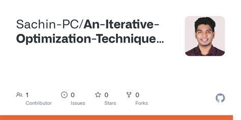 Github Sachin Pcan Iterative Optimization Technique For Robust