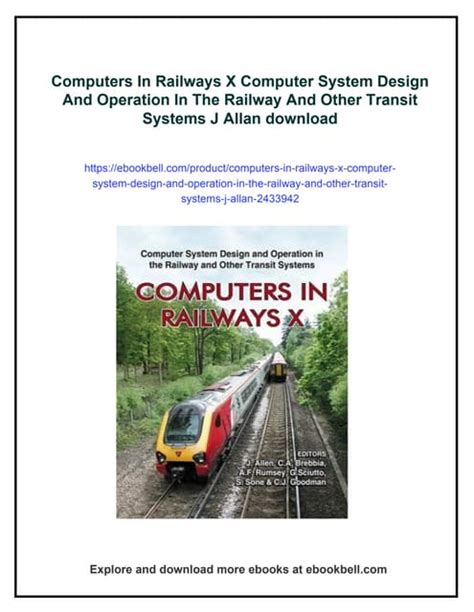 Computers In Railways X Computer System Design And Operation In The Railway And Other Transit