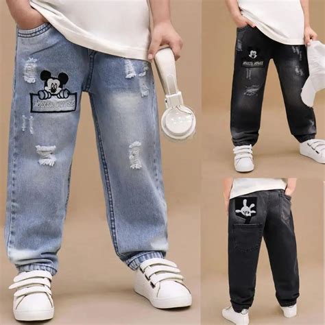 شلوار جین مام استایل کمر کش Micky کد حراج لباس بچه کانه