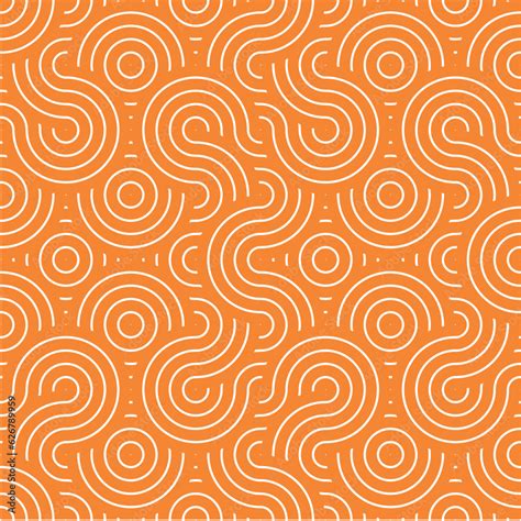 Orange And Pink Seamless Undulating Wavey Pattern Textured Background Wallpaper Vector Stock