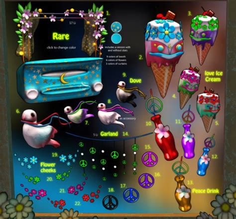 Second Life Marketplace 19 Yokai Peace Flower Cheeks [blue]