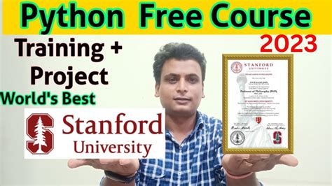 Python Free Training With Project Stanford 2023 Free Python Training