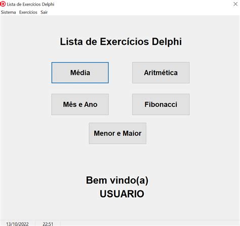 Github Joa0 182atividade Exerciciosdelphi Sistema Feito Para