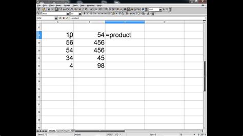 Openoffice Calc Functions Product Youtube
