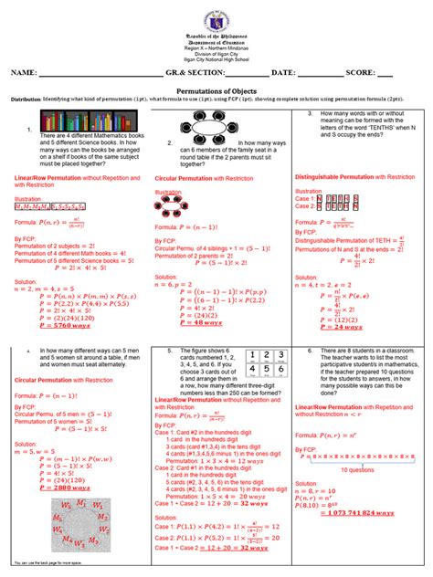 permutation problems pdf permutation mathematics
