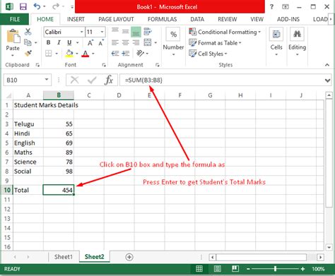 Sum Function In Excel Rameshs Blog