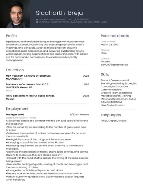 Resume Siddharth Breja Pdf Sales Marketing