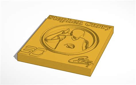 3d Design Stephen Curry Signature Keychain Tinkercad