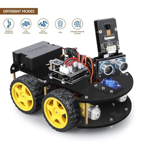 Robot Intelligent V4 0 Kit Voiture Robotisée Avec Caméra Elegoo Helectro Composant