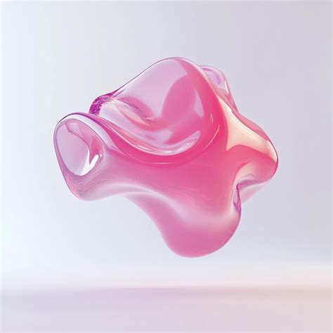 Glassy 3d Form With Light Reflections Premium Ai Generated Image