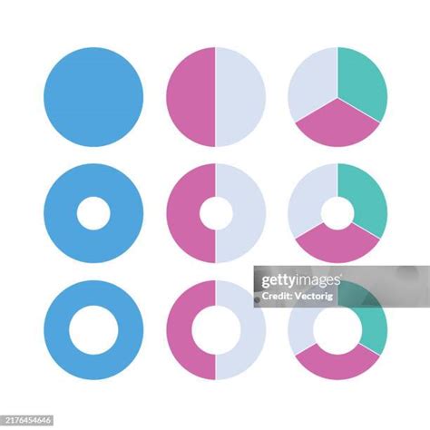 Multicolored Circular Charts For Infographics And Data Visualization High Res Vector Graphic
